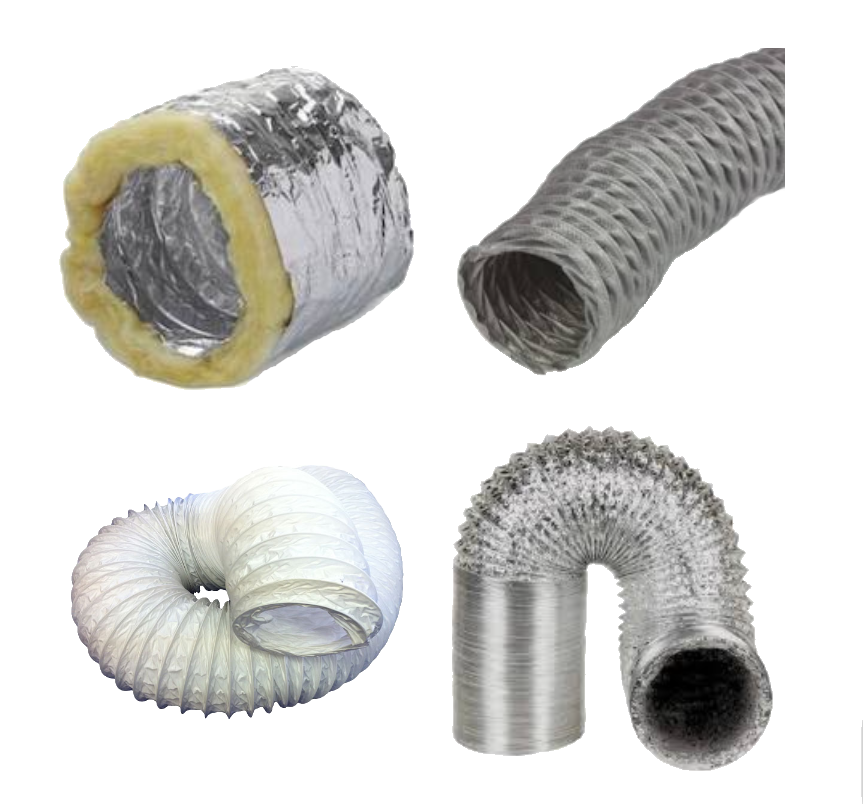 Flexible Ducting Supplies 100mm, 125mm, 150mm, 200m, 250mm